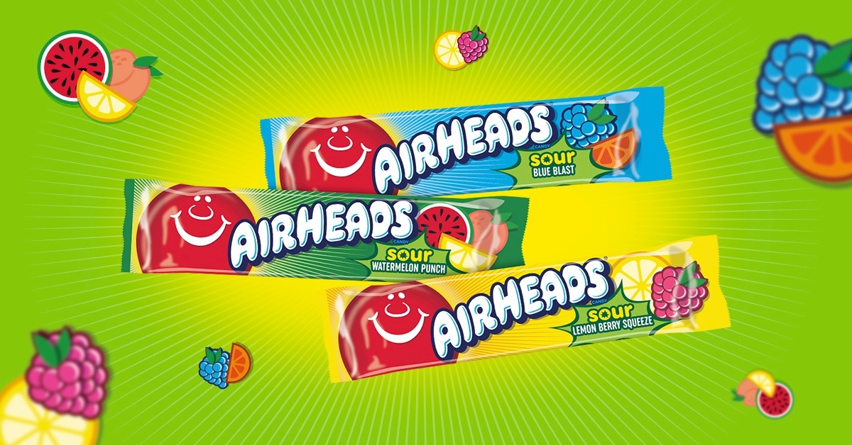 Starts Sour. Stays Sour. New Sour Airheads.